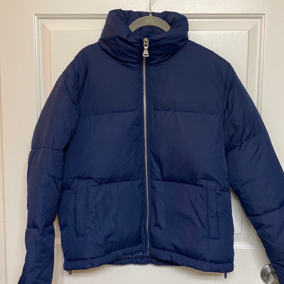Express | Jackets & Coats | Nwt Express Navy Blue Puffer Coat | Poshmark